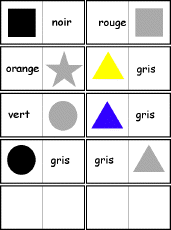 French Color Dominoes, A Printable Game: Cards #3 - EnchantedLearning.com